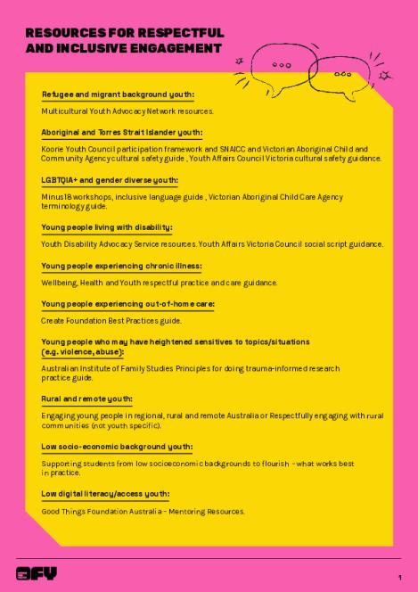 Mini guide 6: Resources for respectful and inclusive engagement ...